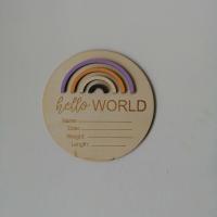 China Create a Memorable Nursery with These Wooden 3D Rainbow Milestone Cards from Europe for sale