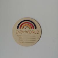 China Create a Memorable Nursery with These Wooden 3D Rainbow Milestone Cards from Europe for sale