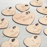 China Custom Size Plywood Baby Monthly Milestone Cards Ideal for Newborn Birth Announcement for sale