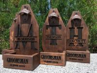 China Customized Personalized Wood Wall Mounting Beer Bottle Opener For Wedding Groomsmen Gift for sale