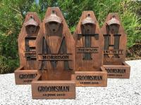 China Customized Personalized Wood Wall Mounting Beer Bottle Opener For Wedding Groomsmen Gift for sale