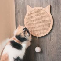 China Wooden Cat Scratching Post House and Sisal Fabric Paw Mat for Your Cat's Entertainment for sale
