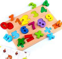 China Sample Charge Free Wooden Alphabet and Number Puzzles for Educational Development for sale