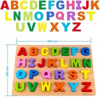 China Sample Charge Free Wooden Alphabet and Number Puzzles for Educational Development for sale