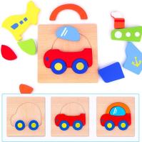 China 14.8x14.8x0.8 Wooden Puzzles for Boys Girls Colorful Cute Patterns Educational Toys for sale