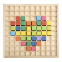 China Wooden Multiplication Math Table Board Game 7.5x7.5x0.8 inch Size and Burned Printing for sale