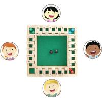 China 12-14 inch 4 Player Shut The Box Dice Game Wooden Board Table Math Game Toys for Children Unisex for sale