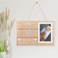 China Wooden Rustic Style Engagement Wedding Gift String Art Photo Frame DIY Picture Frames for sale