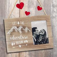China Wooden Rustic Style Engagement Wedding Gift String Art Photo Frame DIY Picture Frames for sale