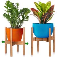 China Flower/Green Plant Used Modern Design Bamboo Solid Acacia Wood Plant Pot Stand Holder for sale