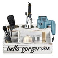 China Rustic Design Style Wall Mount Hair Styling Care Tool Organizer with Personalized Logo for sale