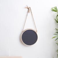 China 30x30cm Customized Logo Acceptable Nordic Style Round Hanging Mirror for Home Decoration for sale