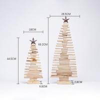 China Christmas Tree Table Decoration Ornaments with Simple Design and Natural Wood Color for sale