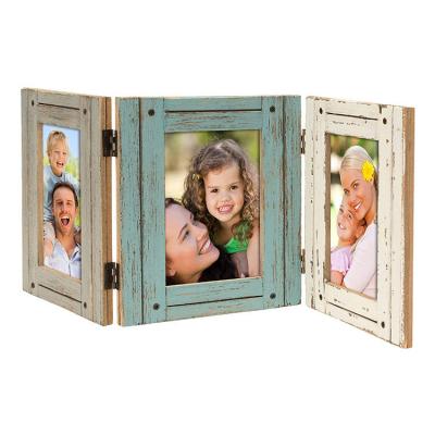 China Solid Wood Rustic Photo Frame for Home Decoration Custom Size Silk-Screen Printing for sale