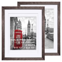 China 4x6 5x7 6x8 9x13 11x14 13x18 Rustic Wood Picture Display Frames with Customized Logo for sale