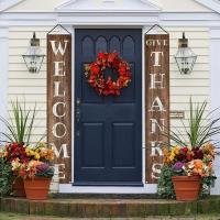 China Popular Sale Fir Wood Home Wedding Welcome Sign Frame Natural/Brown/White Europe for sale