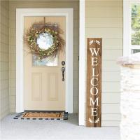 China Popular Sale Fir Wood Home Wedding Welcome Sign Frame Natural/Brown/White Europe for sale