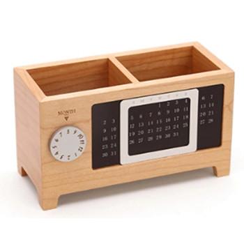 China 17X7.2X9.6cm Wooden Pen Holder Advent Calendar Box Keep Your School Supplies Organized for sale