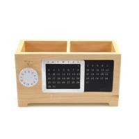 China 17X7.2X9.6cm Wooden Pen Holder Advent Calendar Box Keep Your School Supplies Organized for sale