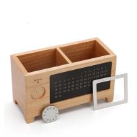 China 17X7.2X9.6cm Wooden Pen Holder Advent Calendar Box Keep Your School Supplies Organized for sale
