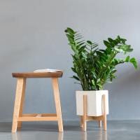 China Nordic Concise Style Wooden Flower Pot Stand Adjustable Bamboo Plant Stands for Indoor for sale