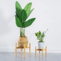 China Nordic Concise Style Wooden Flower Pot Stand Adjustable Bamboo Plant Stands for Indoor for sale