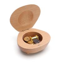 China Custom Maple Walnut Hand Crank Music Box for Christmas Birthday Valentine Holiday Gift for sale