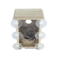 China Custom Logo Lovely Decorative Wooden Bird House for Outdoor Garden Decoration Display for sale