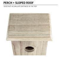 China Custom Logo Lovely Decorative Wooden Bird House for Outdoor Garden Decoration Display for sale