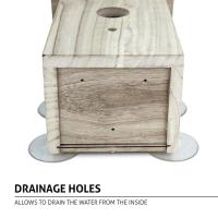 China Custom Logo Lovely Decorative Wooden Bird House for Outdoor Garden Decoration Display for sale
