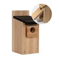 China Nature Wooden Bird House for Outdoors DIY Bluebird Nest Box Hanging Tree Wooden Birdhouse for sale