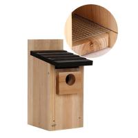 China Nature Wooden Bird House for Outdoors DIY Bluebird Nest Box Hanging Tree Wooden Birdhouse for sale