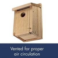 China Custom Simple Style DIY Wooden Bird House Wood Craft Decoration Burned for sale