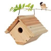 China HOUSES Fully Assembled Wooden Bird House Kit for Traditional Wren House Wood Cage Type for sale