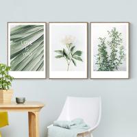 China Green Botanical Plant Wall Art Set of 4/6 Plant Wood Wall Decor Pictures 8