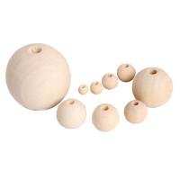 China Wooden Loose Spacer Teething Beads Flat Heart Shape Beech Wood Bead Dia 4-40mm OEM/ODM for sale
