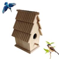 China Customized Breathable Small Wooden Bird House for Practical Birds Enclosures for sale