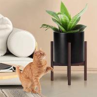 China Adjustable Bamboo Wood Plant Stand for Extendable High Bearing Weight Indoor Outdoor for sale