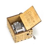 China Hand Cranked Play Power Custom Mini Wooden Music Box with Silk-Screen Printing/Burned for sale