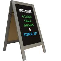 China Convenient and Affordable Wind Resistant Blackboard With Stand FSC Certified Pine Wood for sale