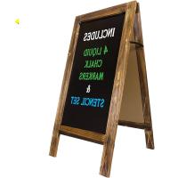 China Handcrafted Rustic Wooden Frame Portable Blackboard With Stand Convenient and Portable for sale