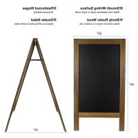 China Handcrafted Rustic Wooden Frame Portable Blackboard With Stand Convenient and Portable for sale