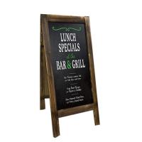 China Handcrafted Rustic Wooden Frame Portable Blackboard With Stand Convenient and Portable for sale
