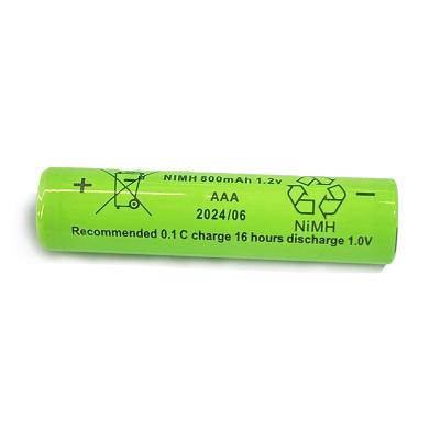 China ROSH CE Nickel Metal Hydride Cell 2600mah 800mah Cylindrical NiMh AAA Battery for sale