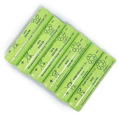 China NIMH MSDS 1.2V AAA size 1100mAh  800mAh rechargeable NI-MH cell Batteries pack Nickel Metal Hydride battery for sale