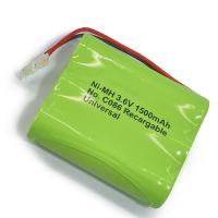 China Custom NiMH Battery Packs 1500mAh 3.6 Volt Rechargeable NiMH Battery Pack for sale
