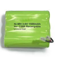 China Custom NiMH Battery Packs 1500mAh 3.6 Volt Rechargeable NiMH Battery Pack for sale