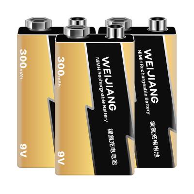 China Manufacturer 9V 300mAh Square Nickel Metal Hydride AA Batteries OEM for sale