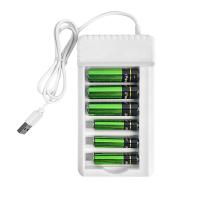 China 6 Slots Smart AA AAA Battery Charger With Indicator DC 5V 1A for sale