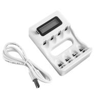 China LED 4 Slots AA AAA USB Power Smart Fast Universal Portable 1.2V NIMH Battery Charger for sale